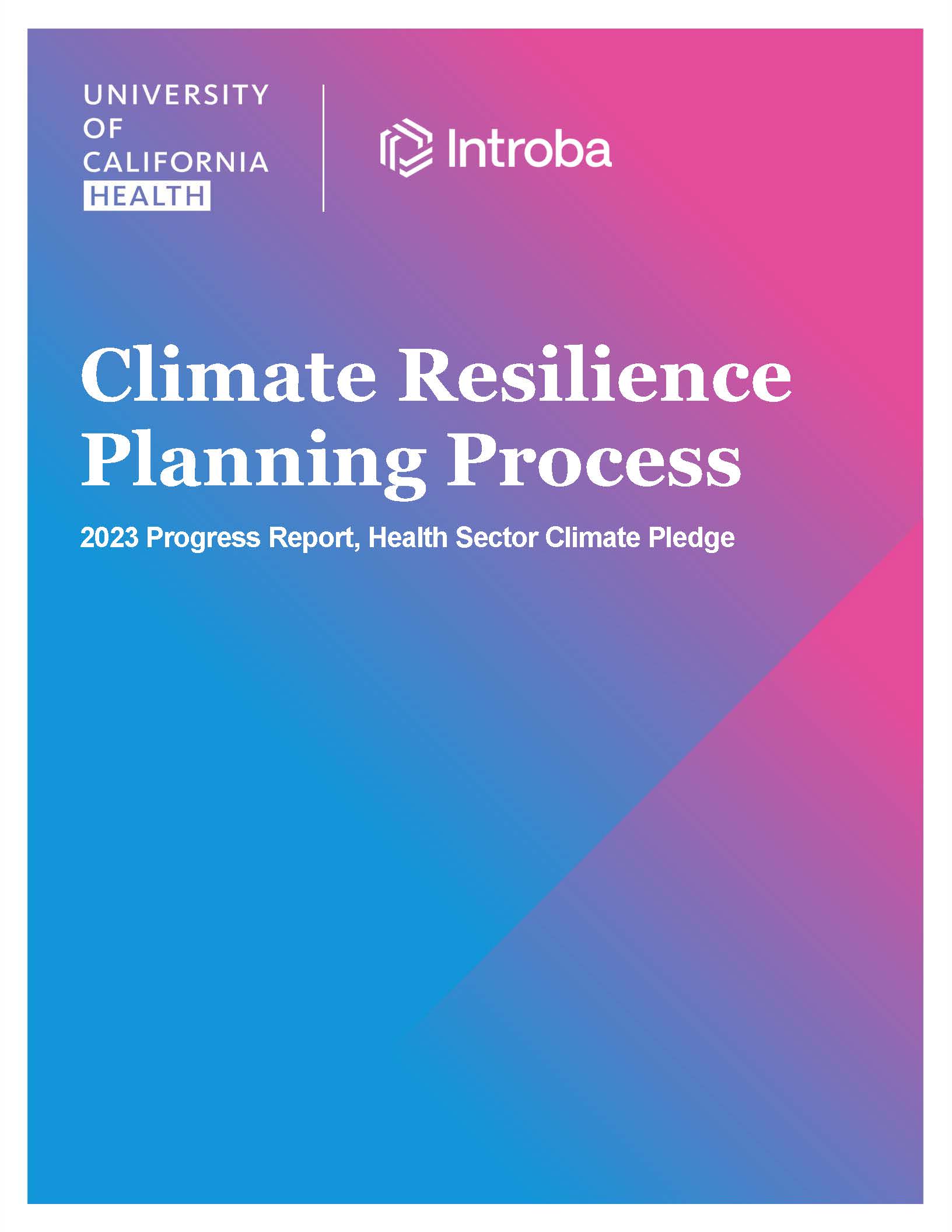 Health Sector Climate Pledge Progress Report 2023 University Of